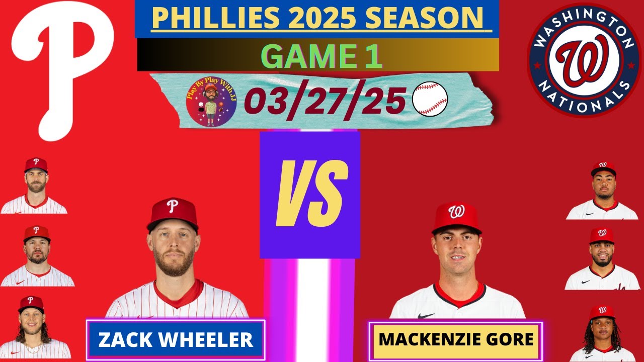 MLB OPENING DAY: Philadelphia Phillies vs. Washington Nationals LIVE ...